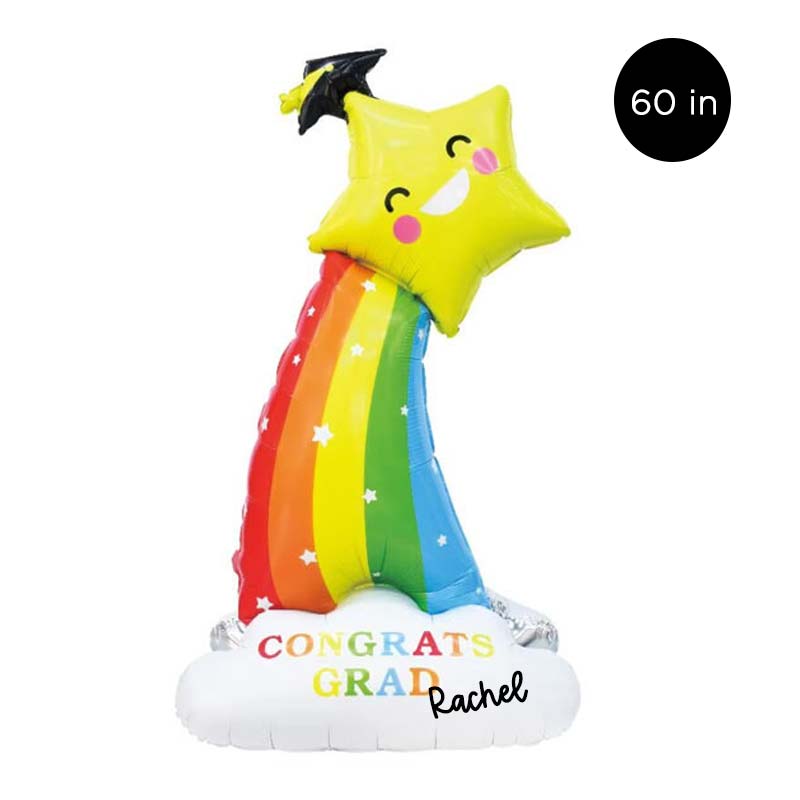 Graduation Bright Star Congrats Grad Standee Foil Balloon 60"