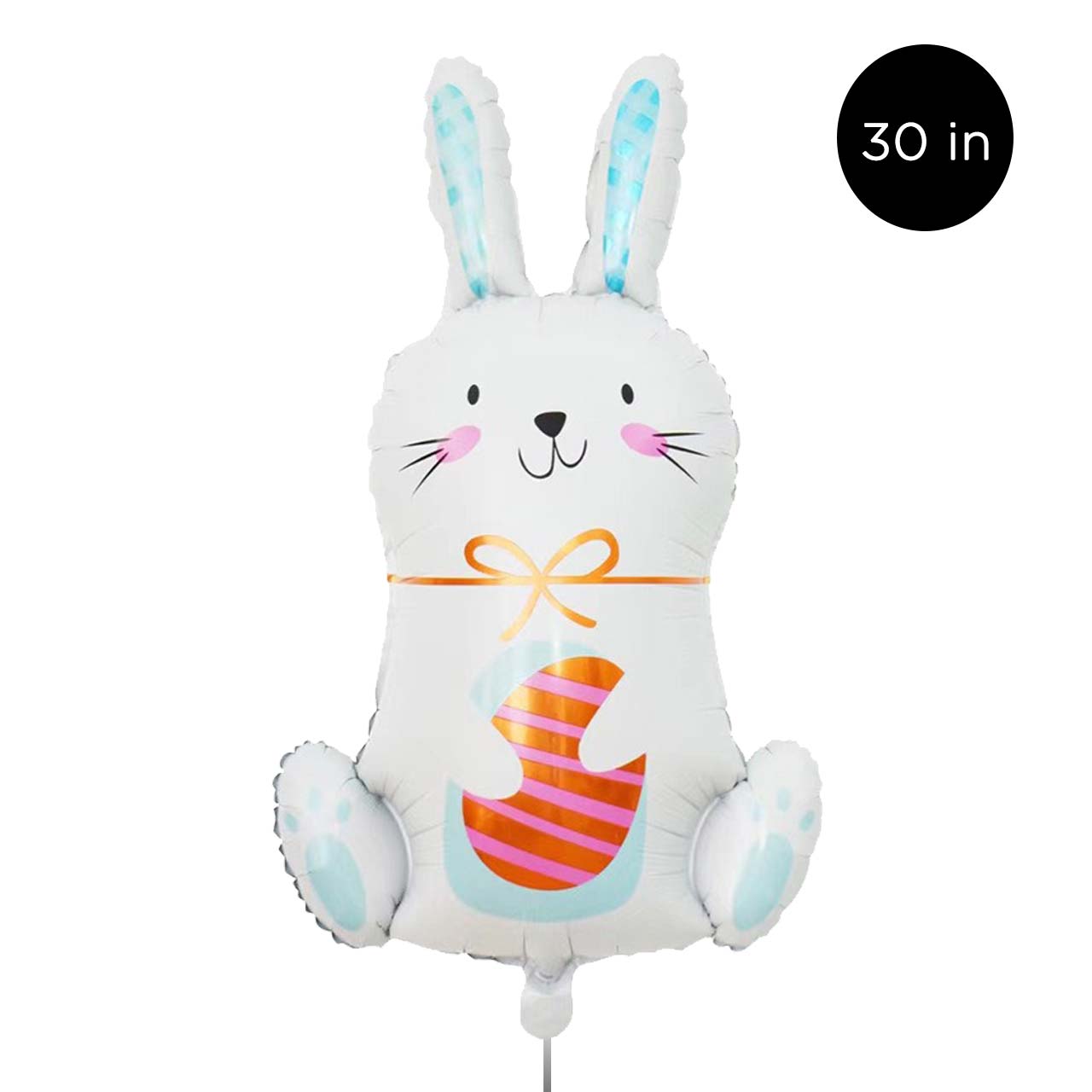 [Character] Easter Bunny Blue Eared Foil Helium Balloon 30"