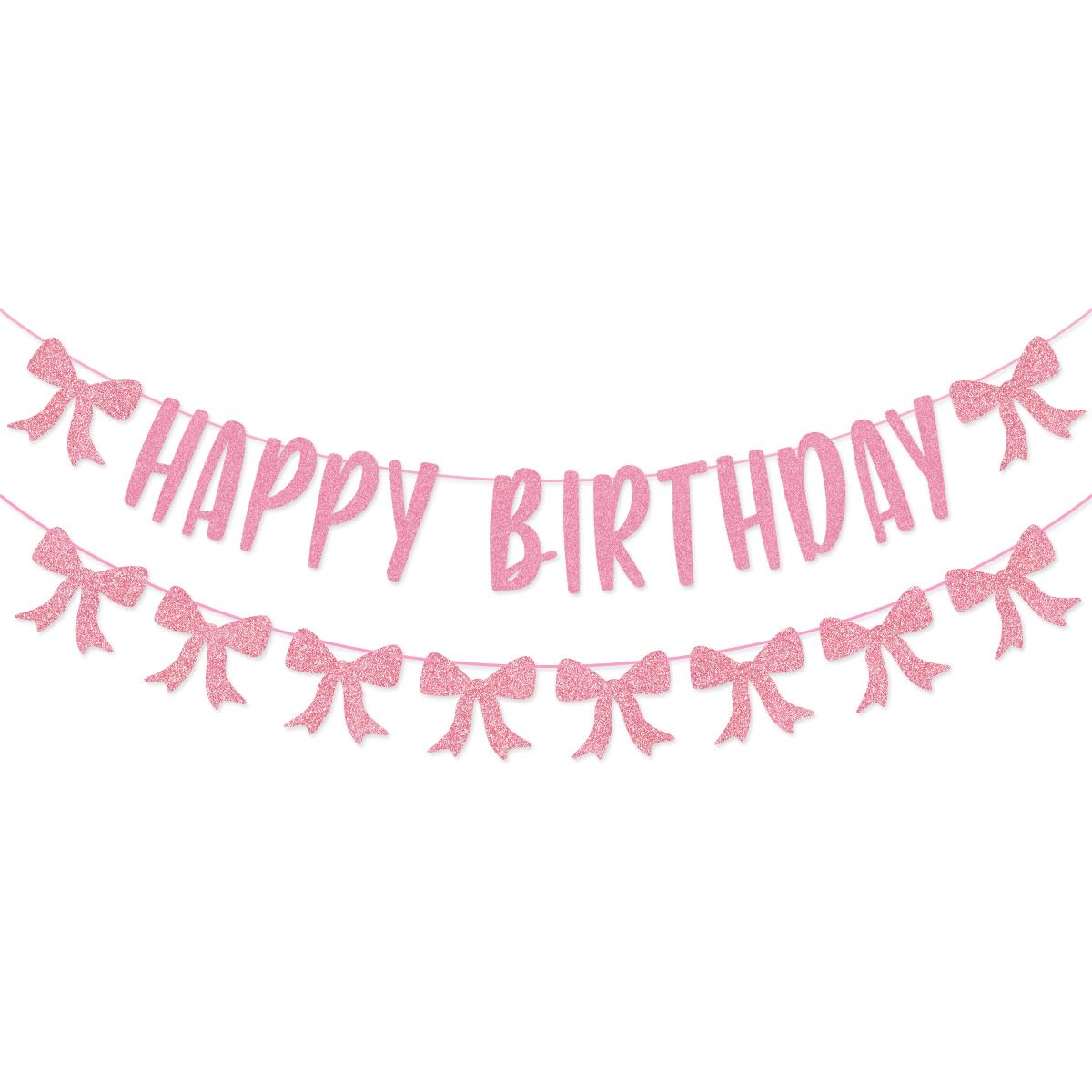 *Pink Coquette Happy Birthday Banner