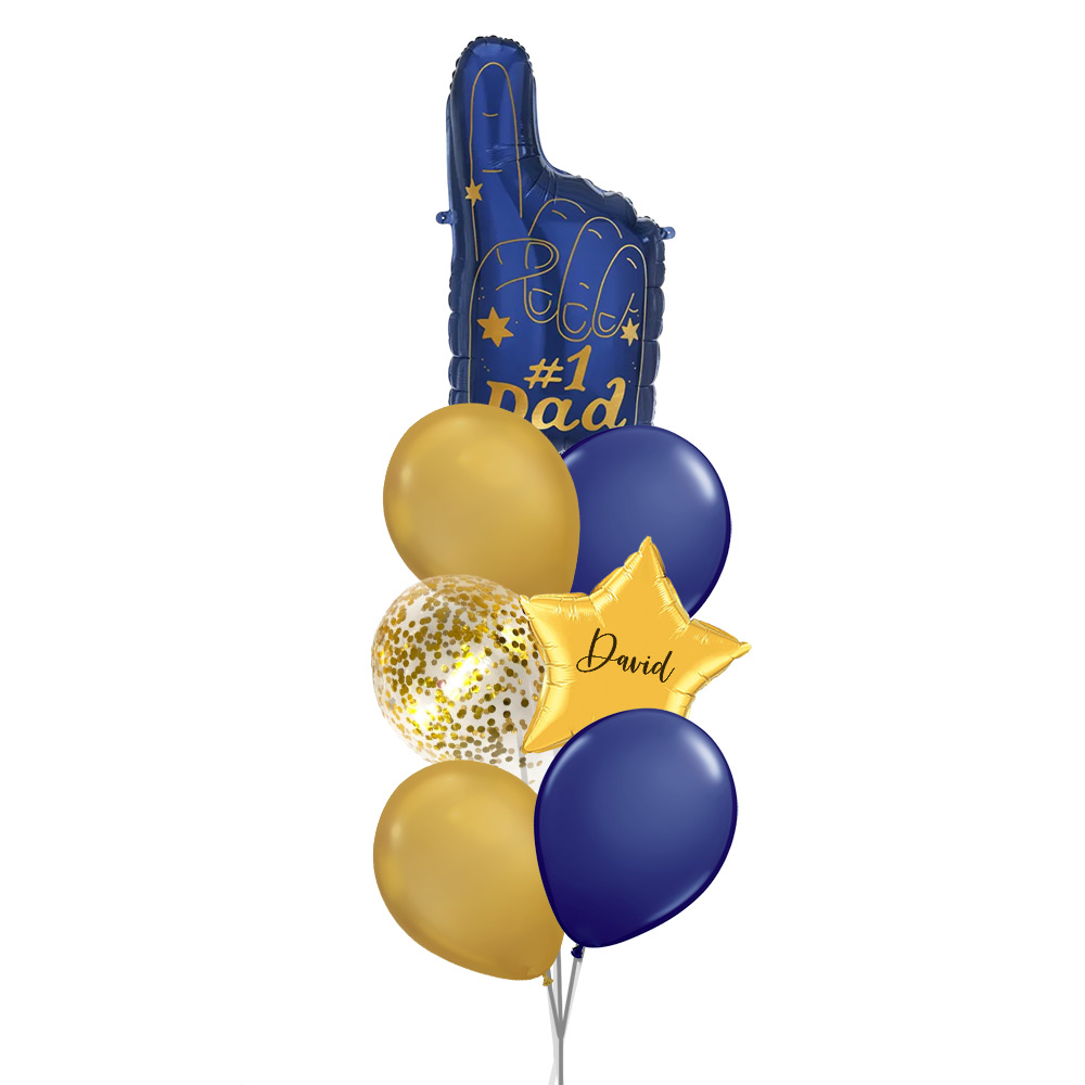 [Character] #1 Dad Foil Balloon + Balloon Bouquet
