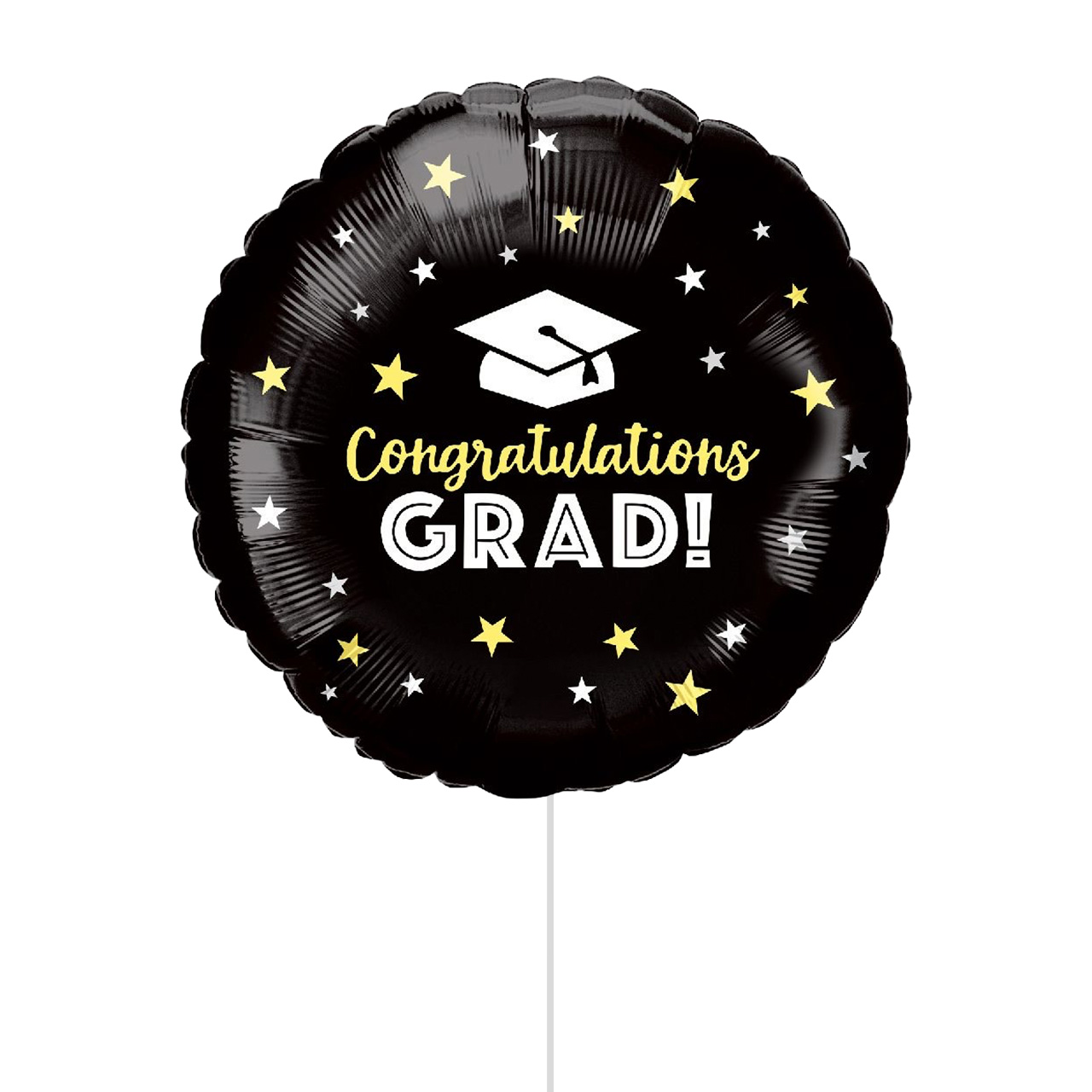 Congratulations GRAD! 18" Round Foil with Latex Balloons Bouquet ...