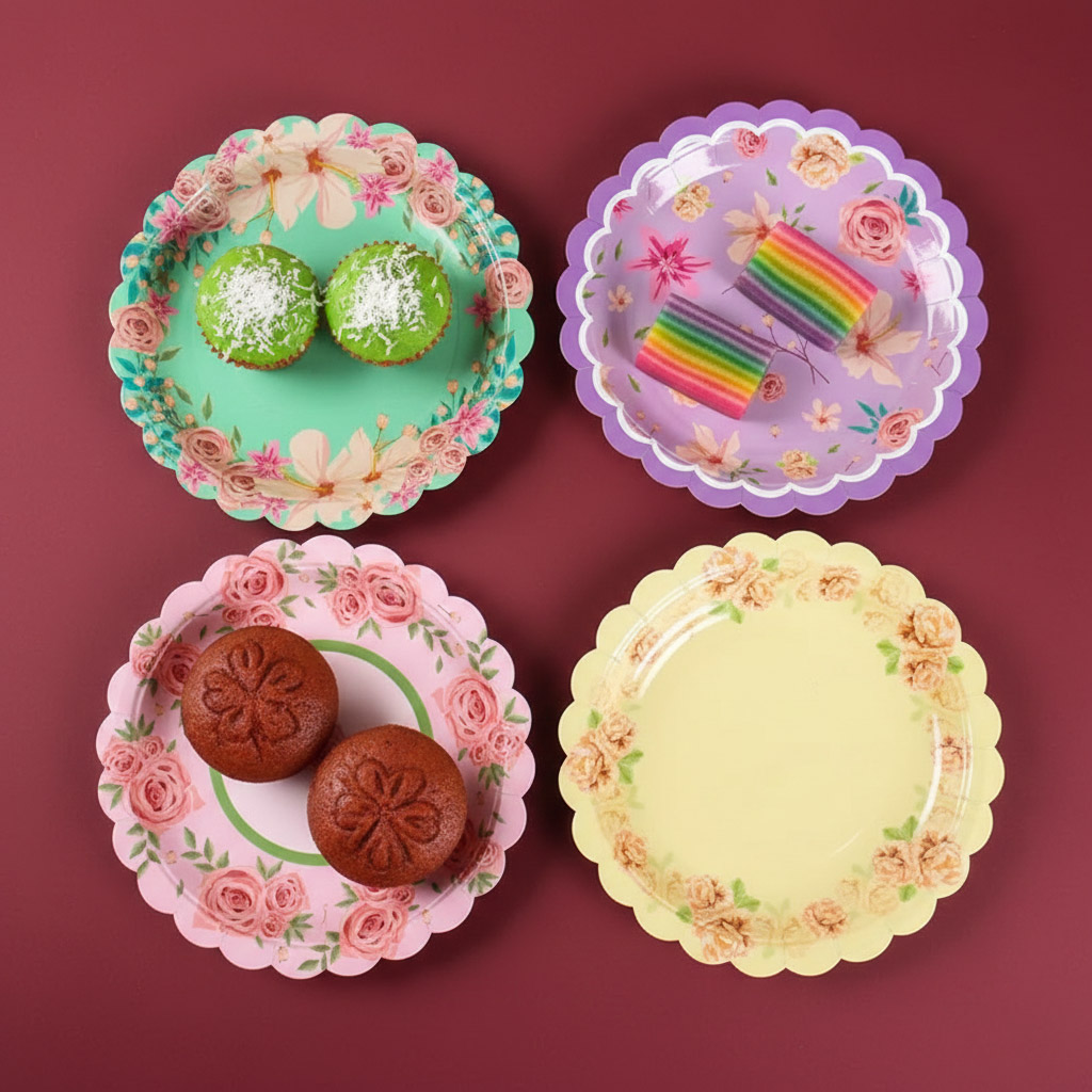 Prosperity Azure Collection – 7 Inch Paper Plates (Set of 8 - Mixed ...